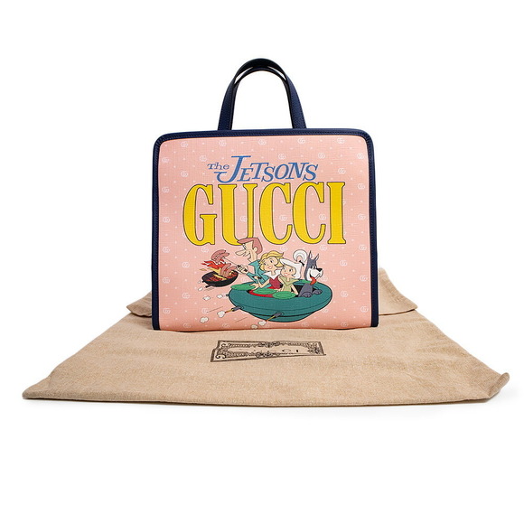 Gucci | Bags | Gucci Handbag Canvas Supreme Pink Jetsons Blue | Poshmark